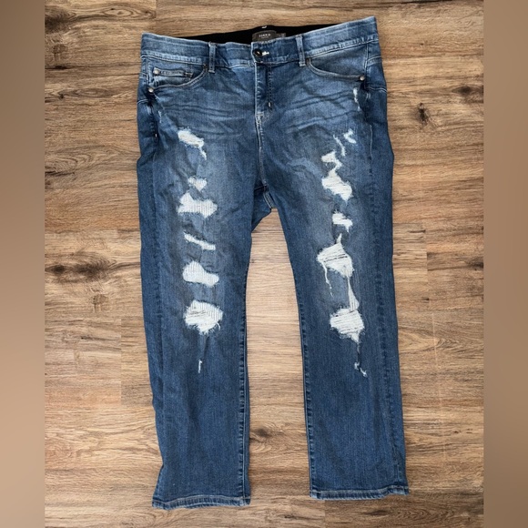 torrid | Jeans | Torrid Blue Distressed Boyfriend Jeans | Poshmark